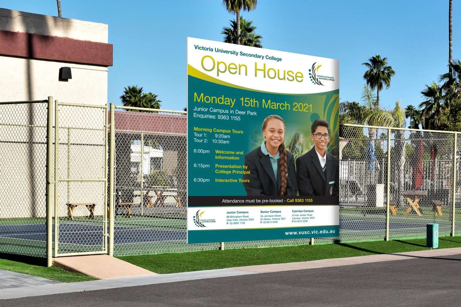 Victoria University Secondary College - School Signage - MAPS marketing